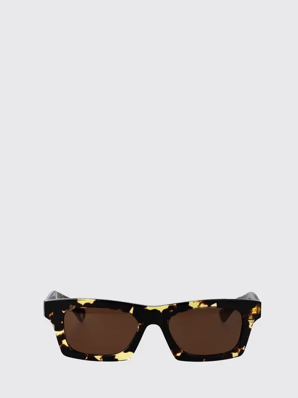 Bottega Veneta Rectangular Acetate Sunglasses With Applied Logo