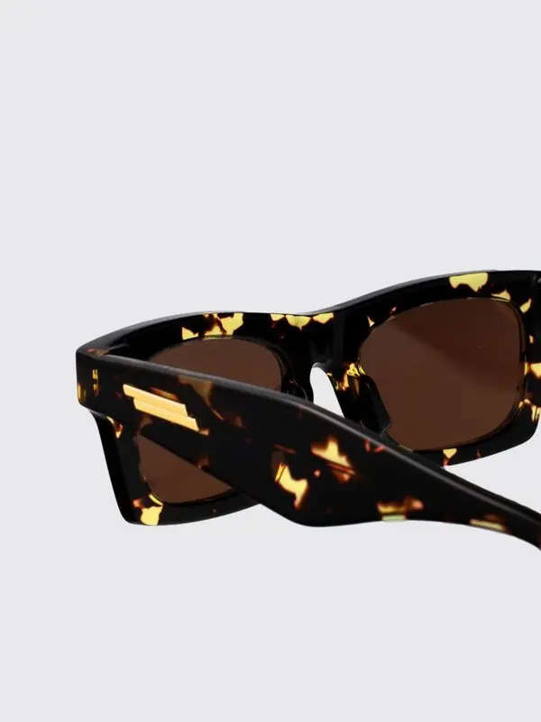 Bottega Veneta Rectangular Acetate Sunglasses With Applied Logo