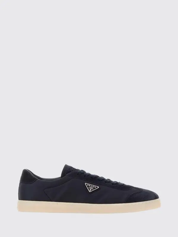 Prada Re-nylon And Suede Sneakers - Blue