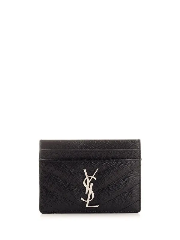 Saint Laurent Monogram Card Case - Black