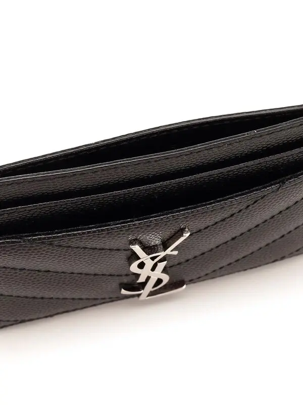 Saint Laurent Monogram Card Case - Black