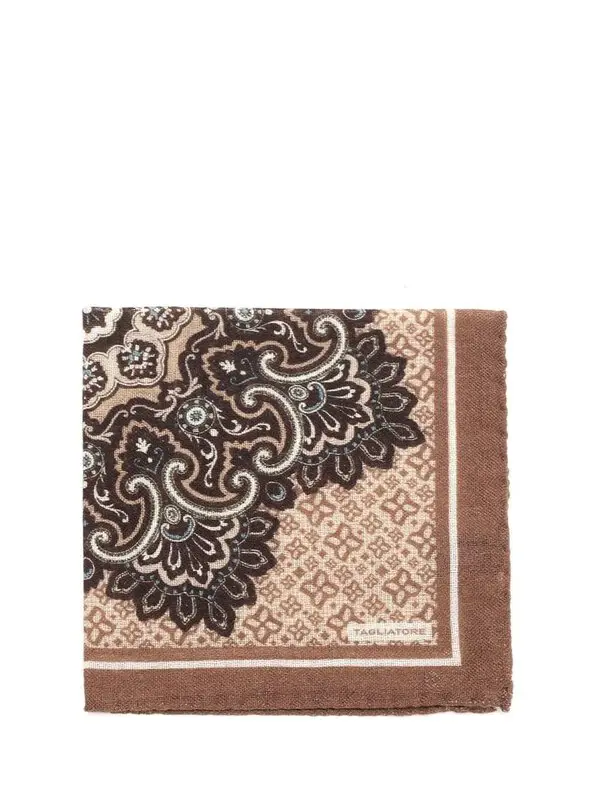 Tagliatore Wool Pocket Square - Gray