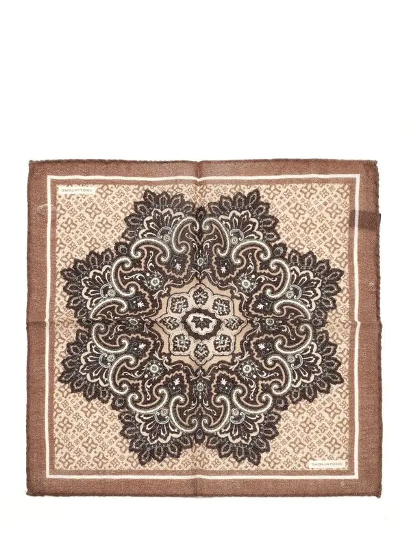 Tagliatore Wool Pocket Square - Gray