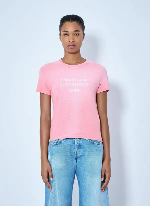 Acne Studios 1996 Fitted Logo T-shirt - Pink