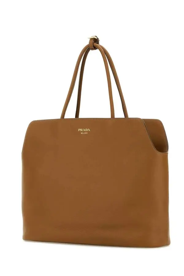 Prada Caramel Leather Shopping Bag