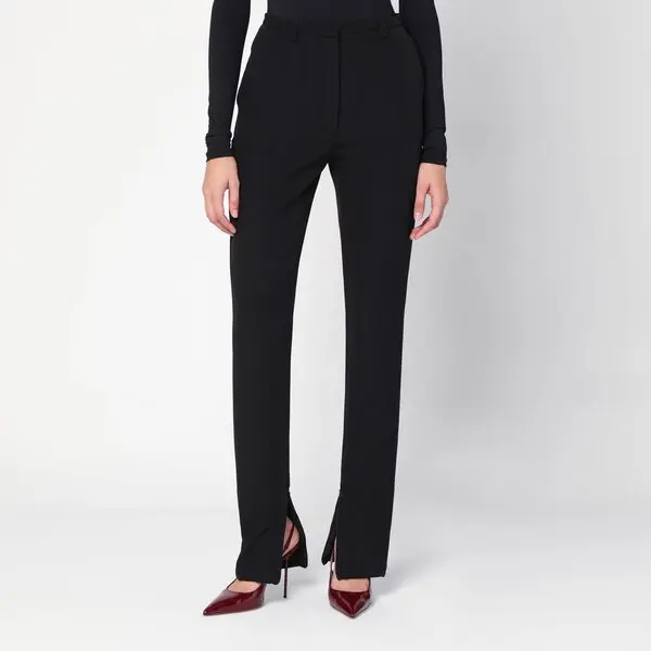 THELATEST Trousers With Zipped Slits - Black