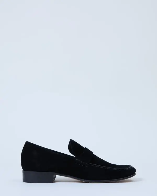 Phoebe Philo Suede Loafers - Black