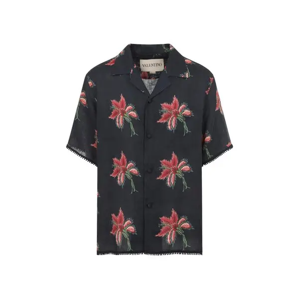 Valentino Garavani Short Sleeves Shirt - Black