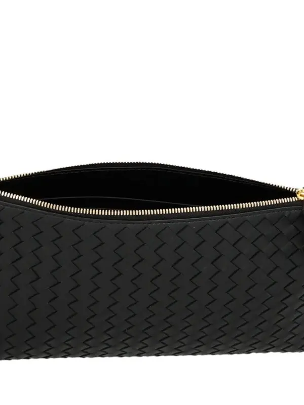 Bottega Veneta Medium Braided Leather Pouch - Black