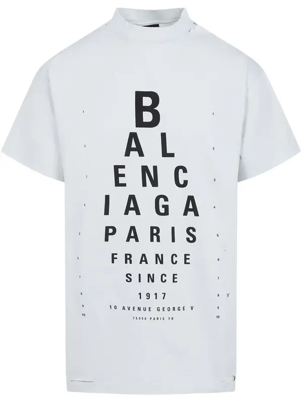 Balenciaga Optical Cotton T-shirt - Multicolor
