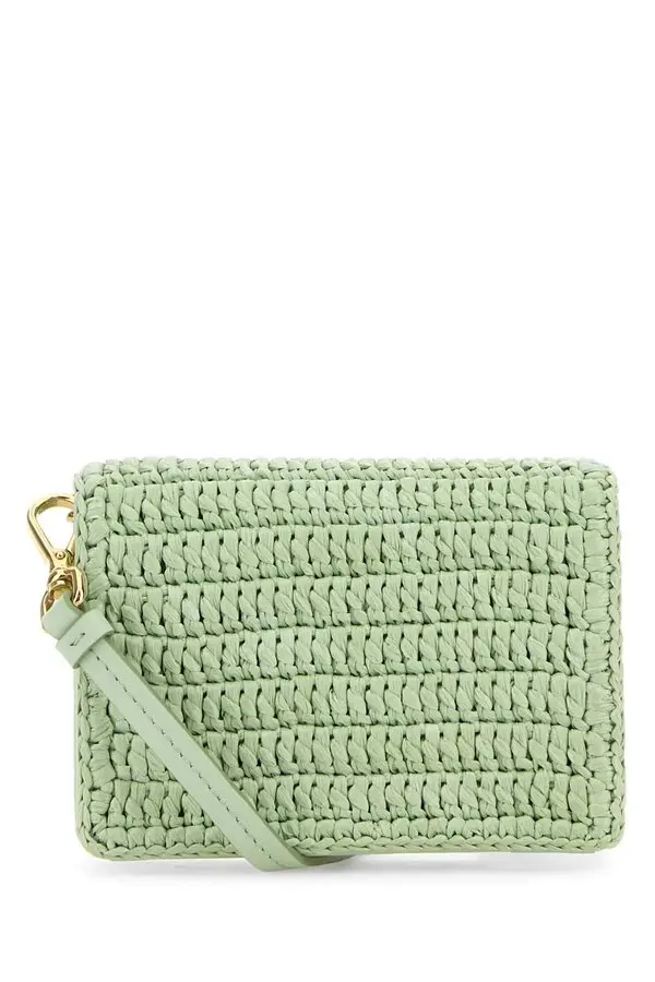 Prada Pastel Raffia Card Holder