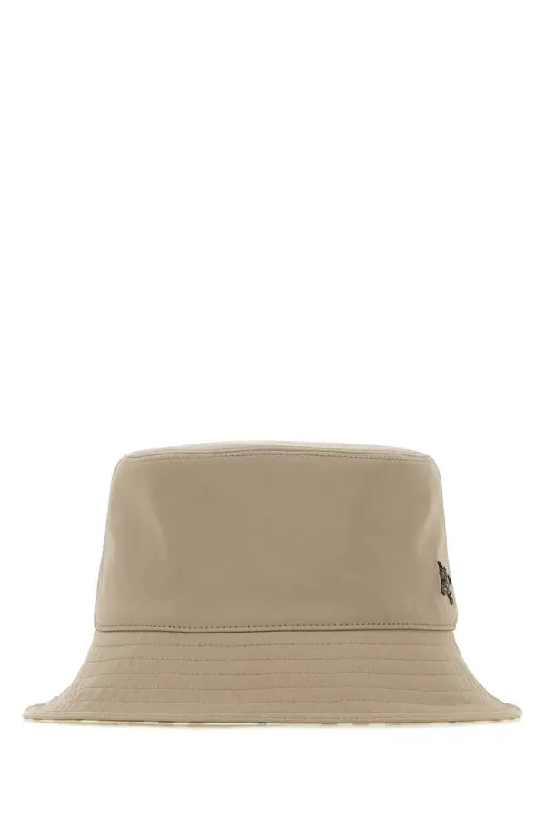 Burberry Dove Grey Stretch Canvas Reversible Bucket Hat - Gray