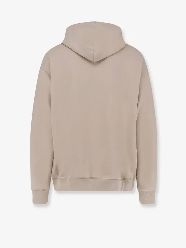 Off-White Cotton Sweatshirt With Frontal Logo Print - Multicolor