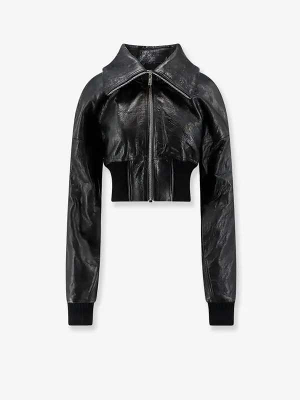 Rick Owens Dracuflight Cropped Leather Jacket