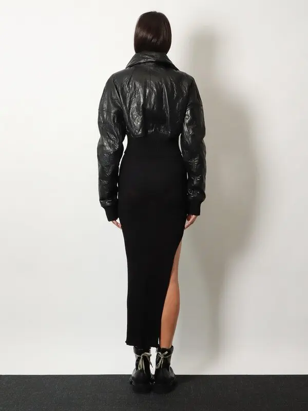 Rick Owens Dracuflight Cropped Leather Jacket