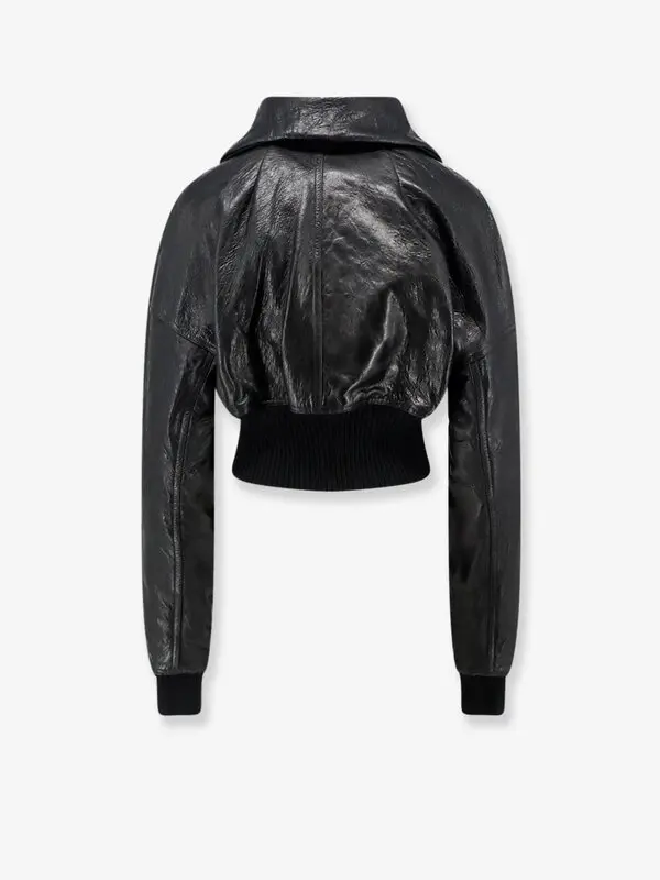 Rick Owens Dracuflight Cropped Leather Jacket