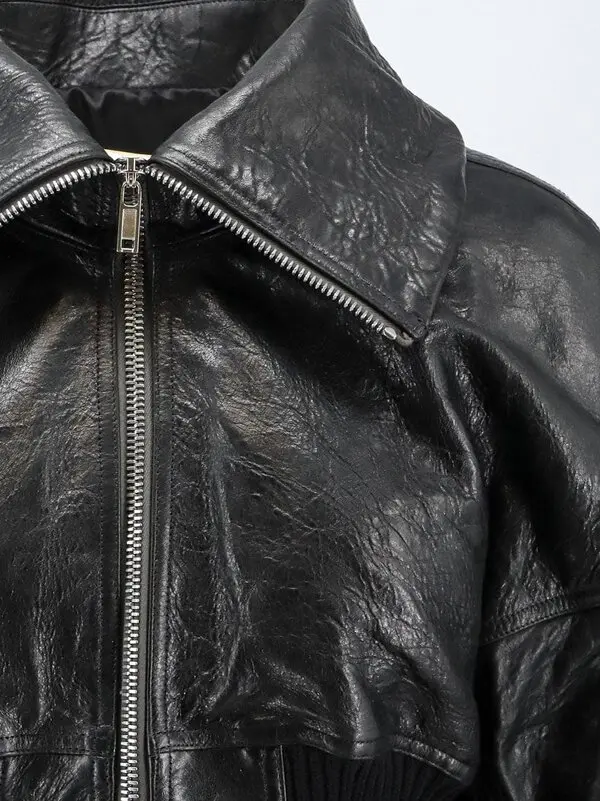 Rick Owens Dracuflight Cropped Leather Jacket