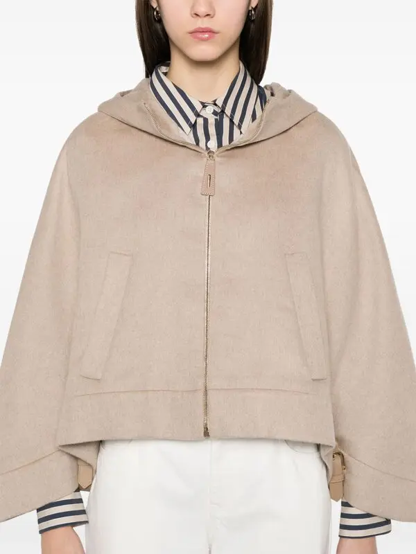 Max Mara Wool Hooded Cape
