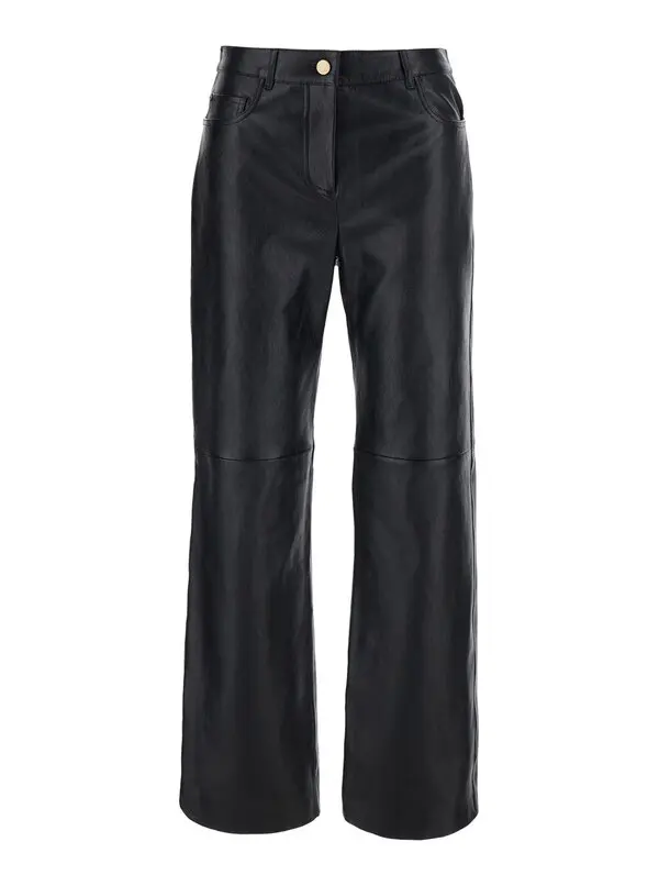 Max Mara S 'pesca' Pants With Five-pocket Design In Leather For