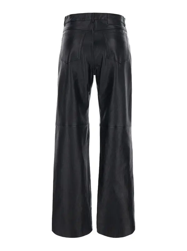 Max Mara S 'pesca' Pants With Five-pocket Design In Leather For