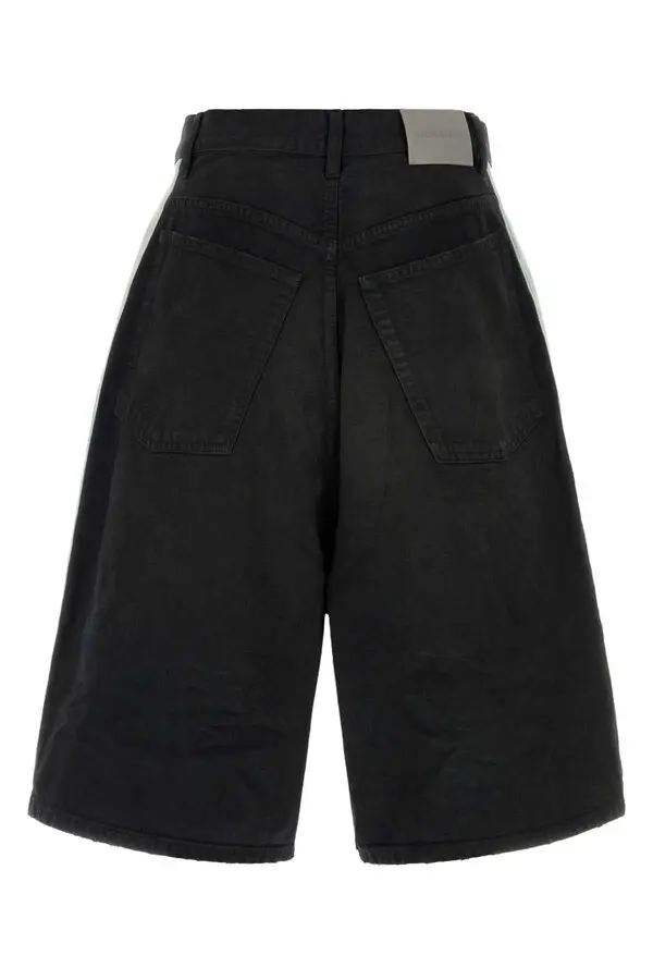 Balenciaga Denim Bermuda Shorts - Black