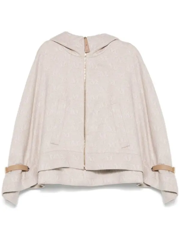 Max Mara Wool Hooded Cape - Multicolor