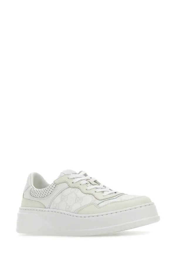 Gucci White Leather Sneakers