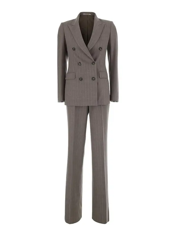 Tagliatore Suit Paris With Elegant Finishes In Beige Wool - Cream
