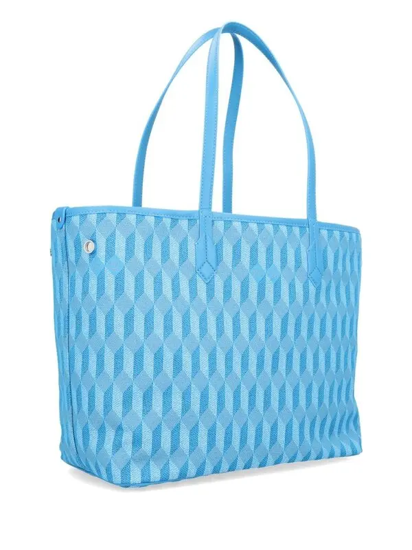 AU DEPART Coated Canvas Tote Bag - Blue