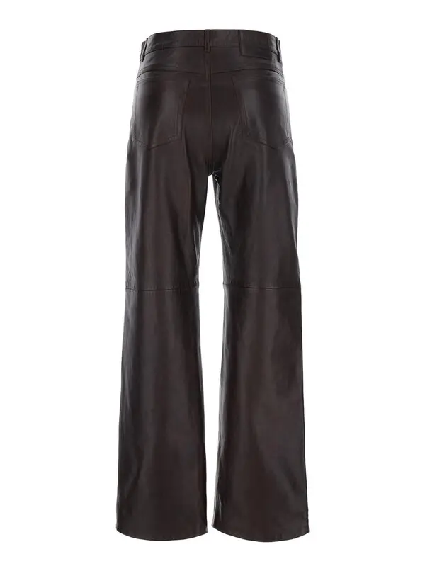 Max Mara S 'pesca' Pants With Five-pocket Design In Leather For