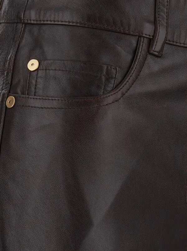 Max Mara S 'pesca' Pants With Five-pocket Design In Leather For