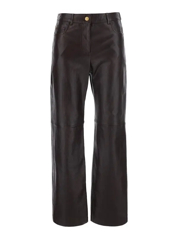 Max Mara Pesca Leather Pants