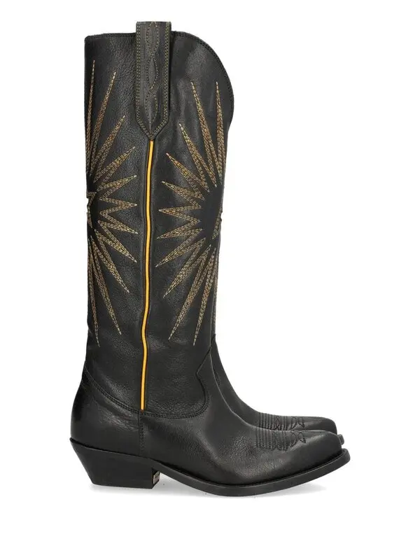 GOLDEN GOOSE Wish Star Boots - Black