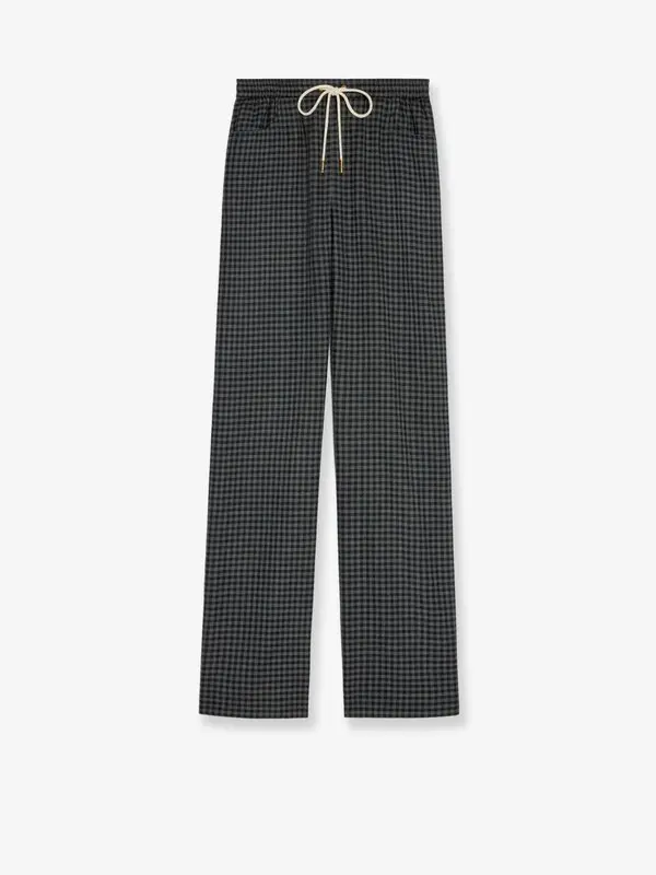 Celine Madras Wool And Cashmere Jogger Trousers - Multicolor