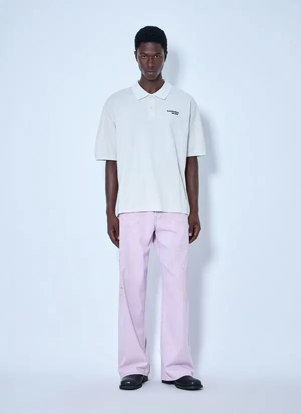 Acne Studios Washed Logo Polo Shirt