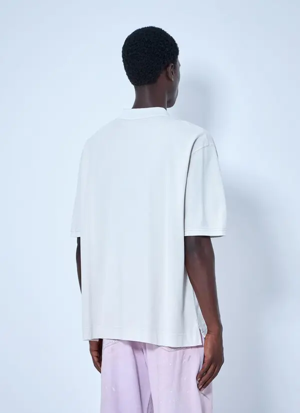Acne Studios Washed Logo Polo Shirt - White