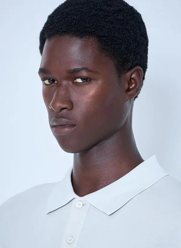 Acne Studios Washed Logo Polo Shirt - White