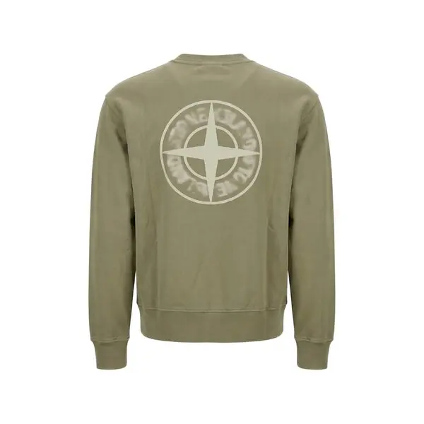 Stone Island Cotton Crew Neck Sweatshirt - Green