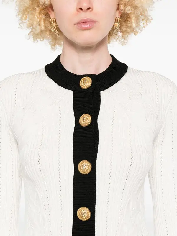 Balmain Knitted Crewneck Cardigan