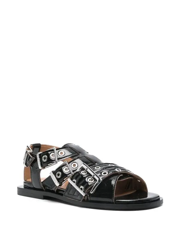 GANNI Buckle-fastening Sandals - Multicolor