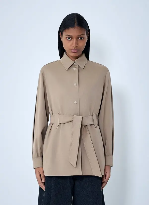 Max Mara Belted Button-down Shirt