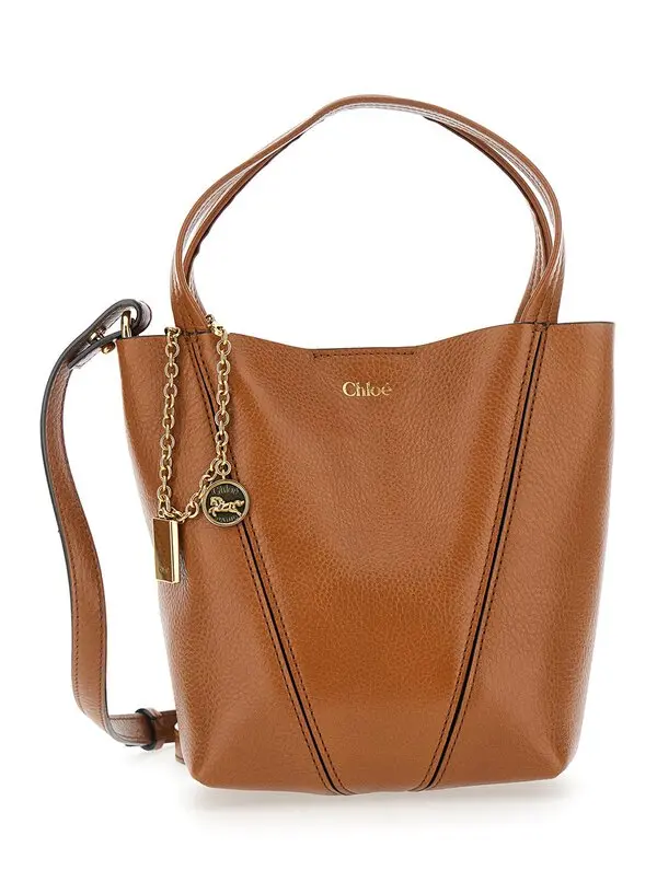 Chloé Spin' Shoulder Bag With Adjustable And Removable Strap In Leather For