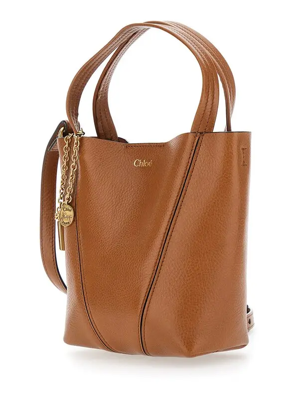 Chloé Spin' Shoulder Bag With Adjustable And Removable Strap In Leather For