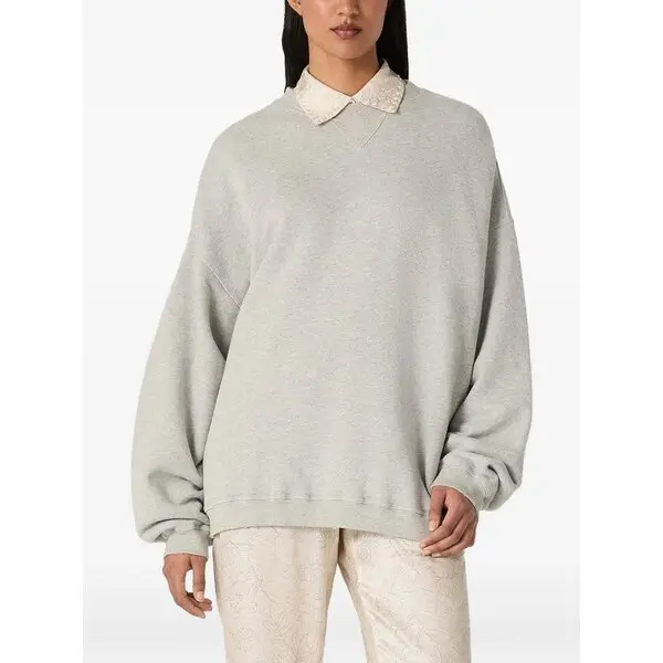 GOLDEN GOOSE Sweatshirt With Logo Patch - Gray