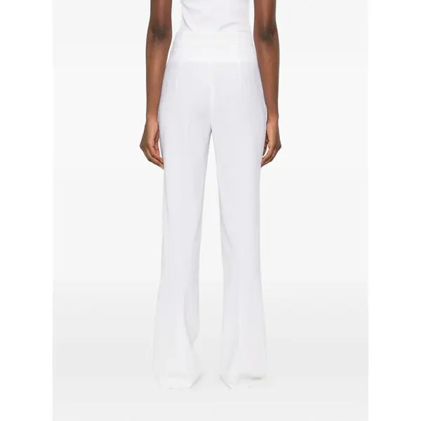 Max Mara Virgin Wool Tailored Trousers - Cream