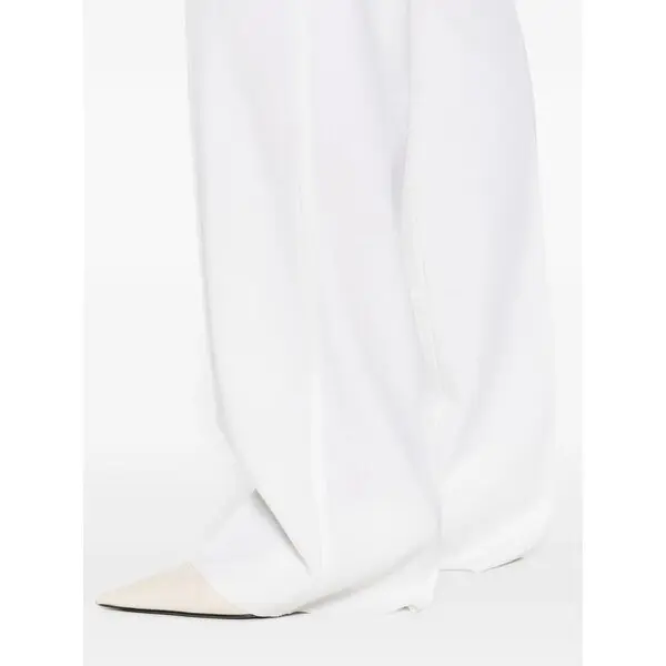 Max Mara Virgin Wool Tailored Trousers - Cream