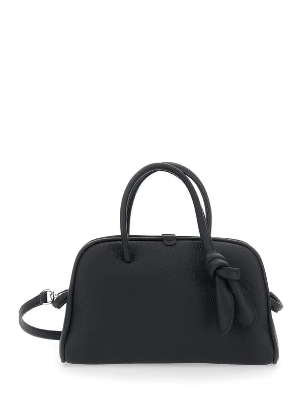 Jacquemus Le Petit Turismo' Black Handbag With Adjustable And Removable Strap In Leather For - Multicolor