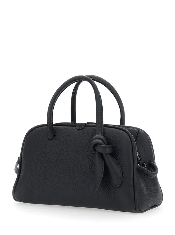 Jacquemus Le Petit Turismo' Black Handbag With Adjustable And Removable Strap In Leather For - Multicolor
