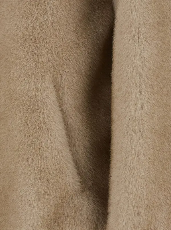 Herno Hooded Jacket With Drawstring In Ecoleather Beige For