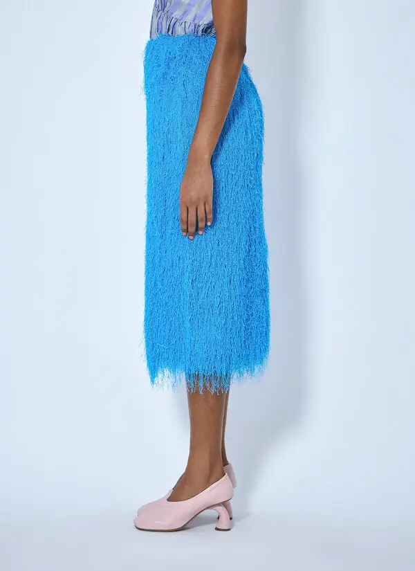 Dries Van Noten Sokna Pencil Midi Skirt - Blue